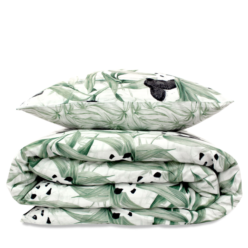 Kids Panda Cotton Quilt Cover Set | Rolling Panda | Kids Bedding